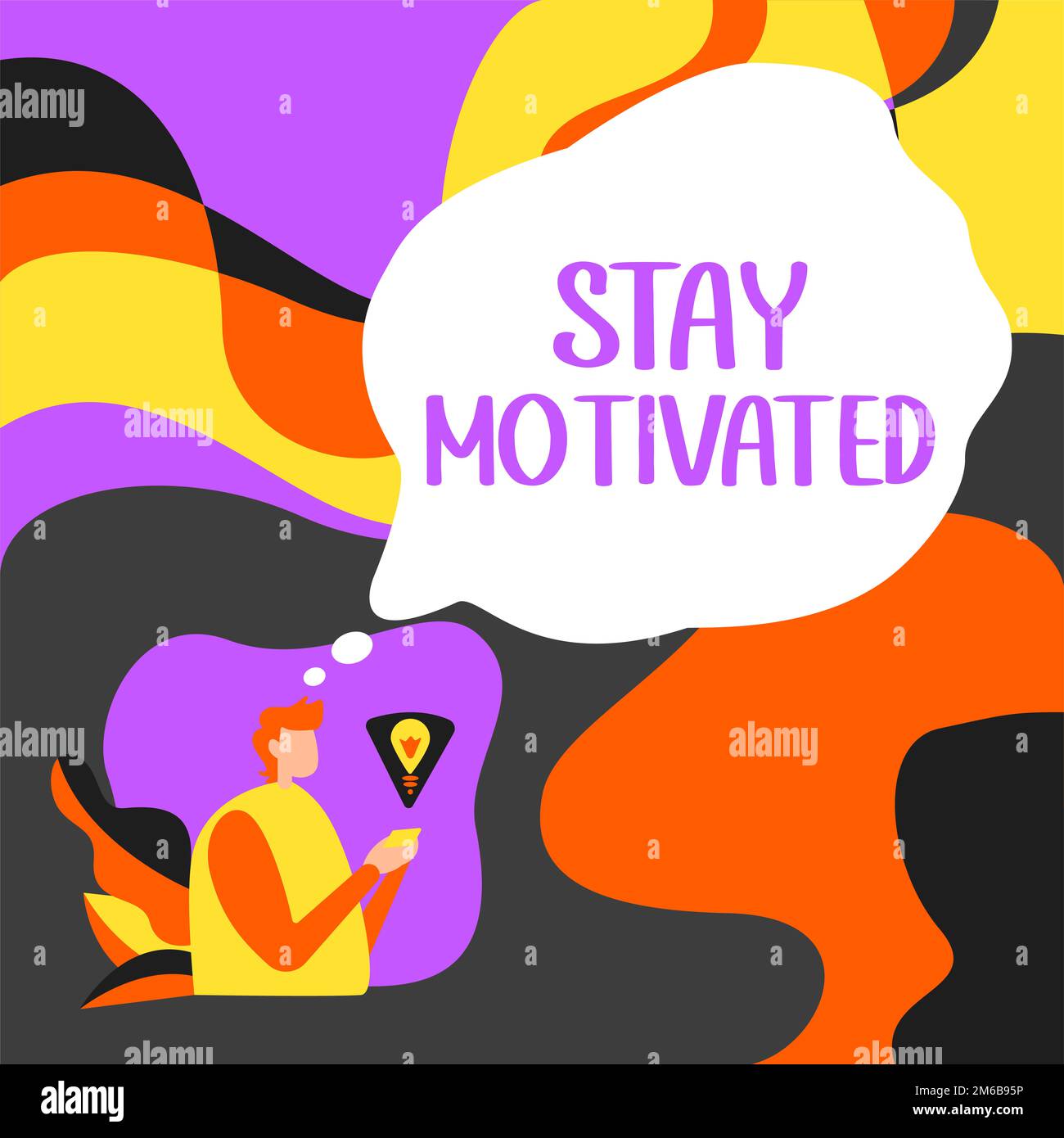 Text caption presenting Stay Motivated. Word for Reward yourself every ...