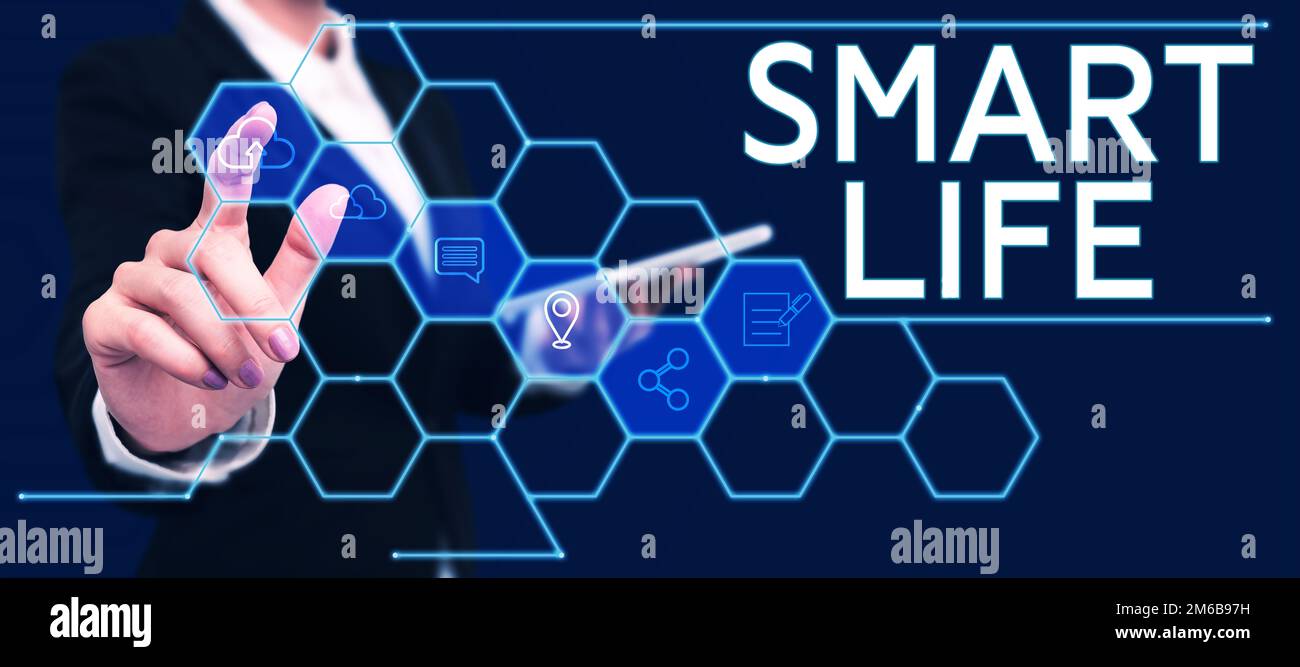 Conceptual caption Smart Life. Word Written on approach conceptualized ...