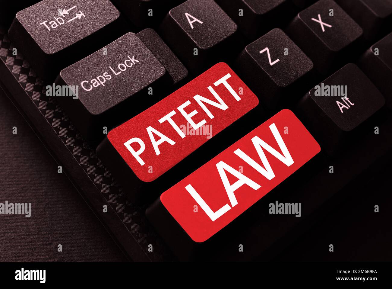 Writing displaying text Patent Law. Business concept deals with an ...