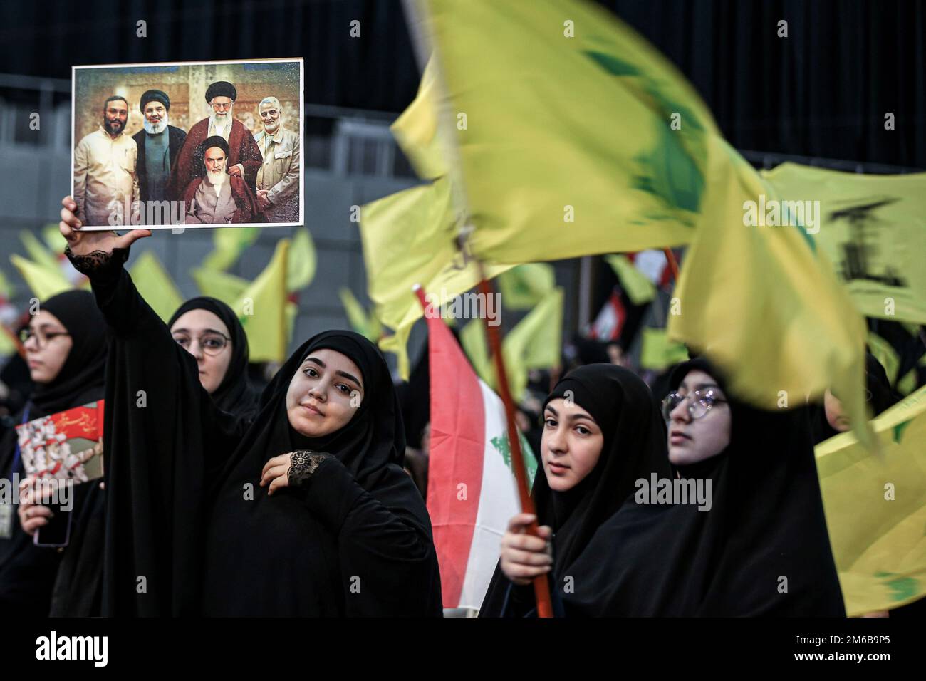 Beirut, Lebanon. 03rd Jan, 2023. Supporters of Lebanon's Iran-allied ...