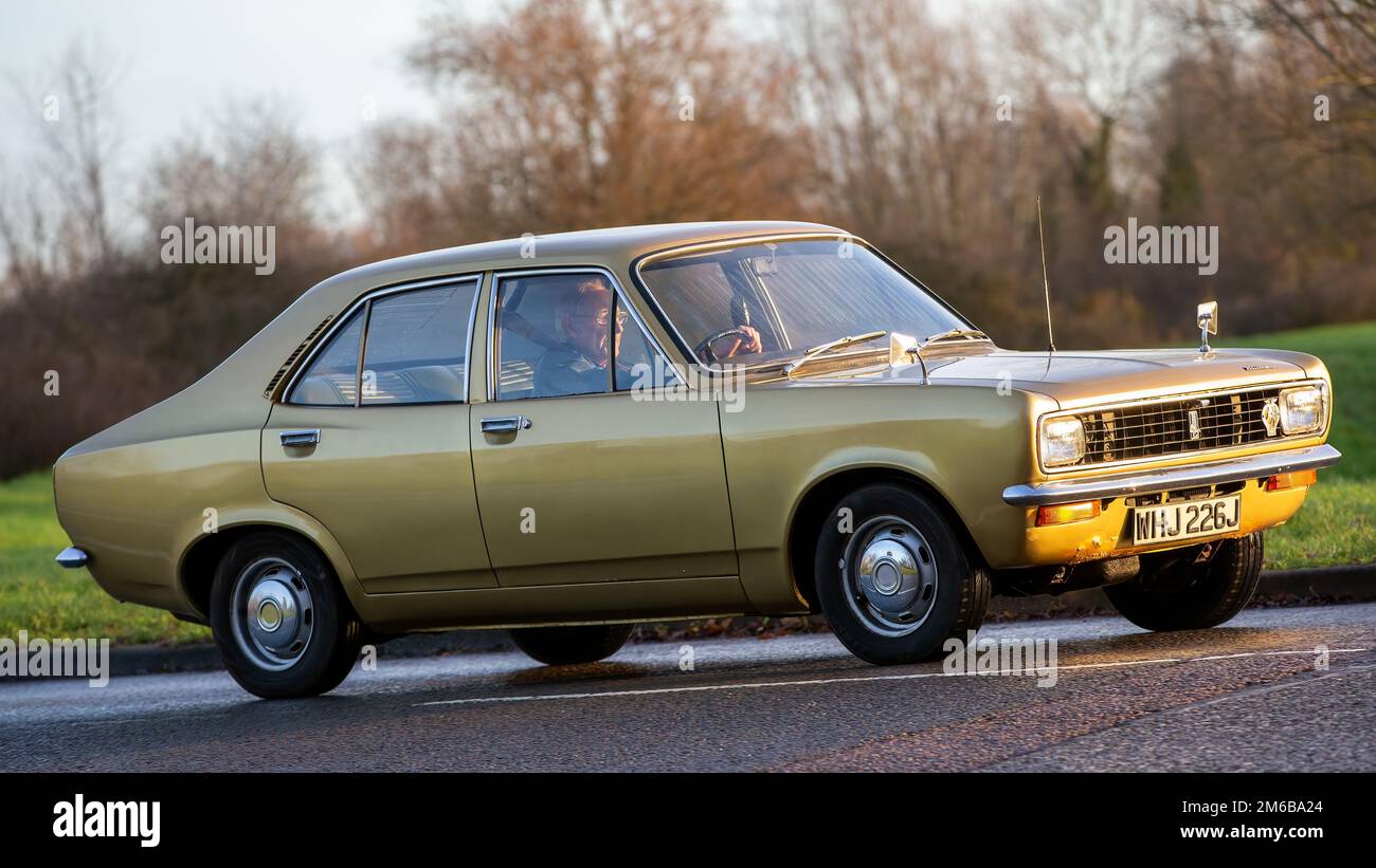 1970 gold Hillman Avenger classic British car Stock Photo - Alamy