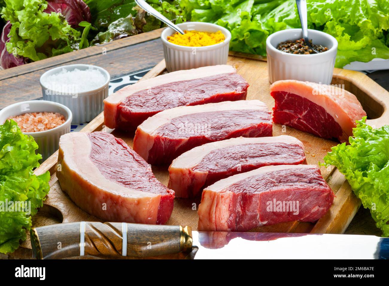 Sliced Raw Picanha, Traditional Brazilian meat cut Picanha Stock Photo ...