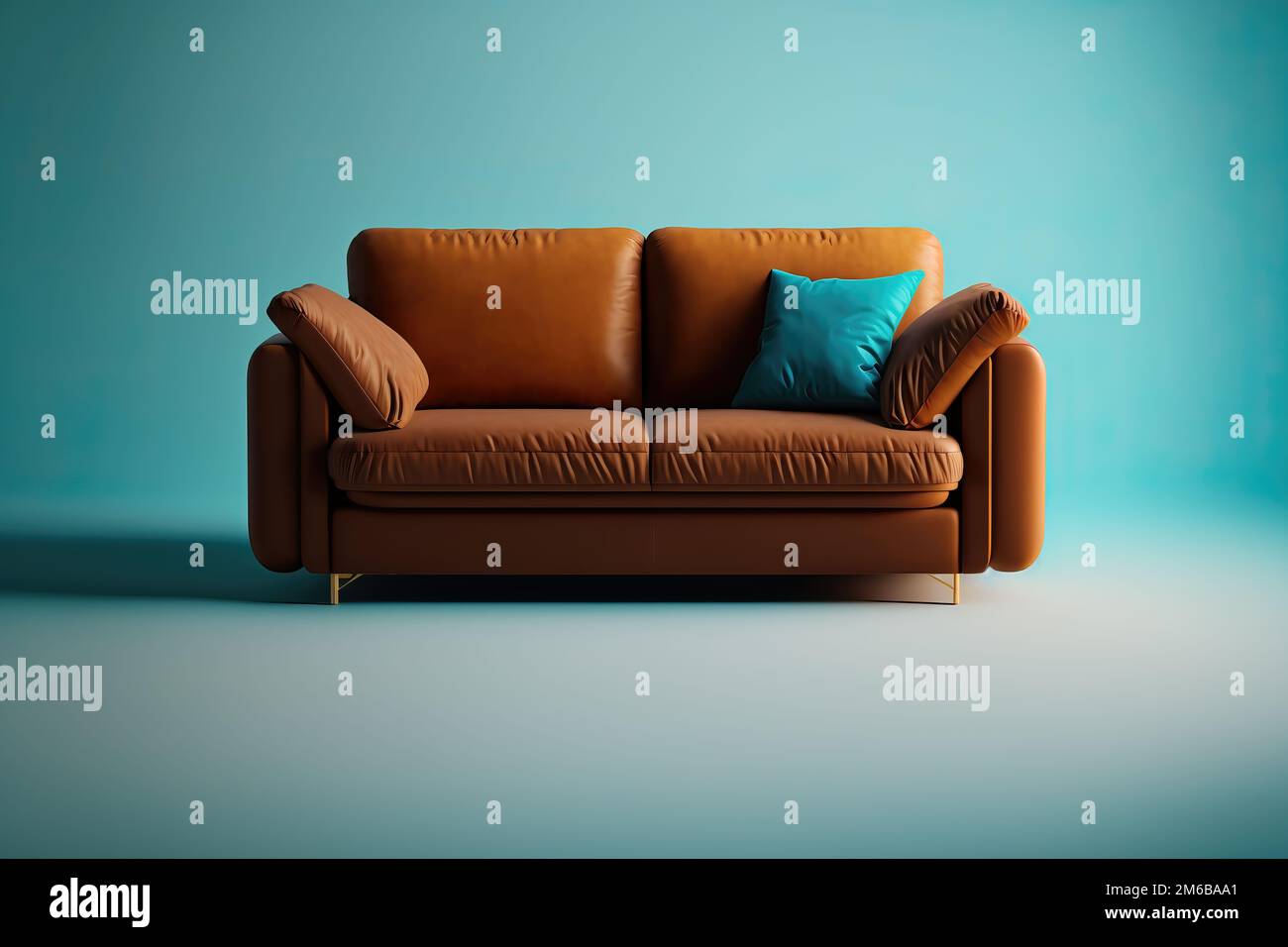 Living room sofa blue walls hi-res stock photography and images - Alamy