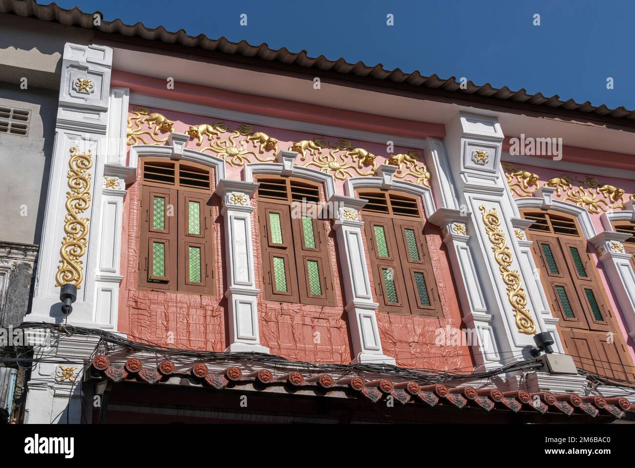 Town houses in Phuket Town, an array of colourful Sino-Portuguese ...
