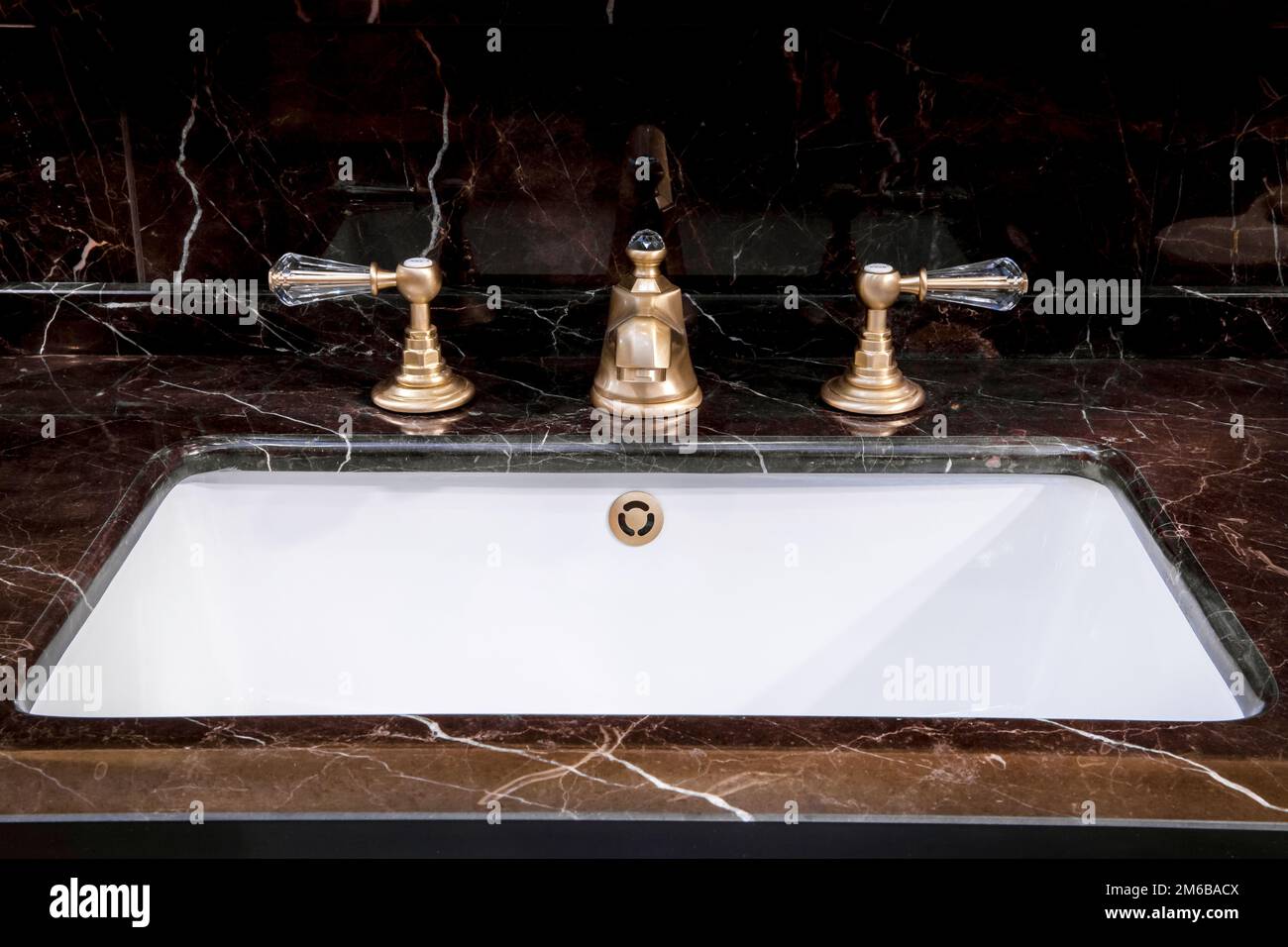 A modern bathroom - detail view of bath sink Stock Photo - Alamy