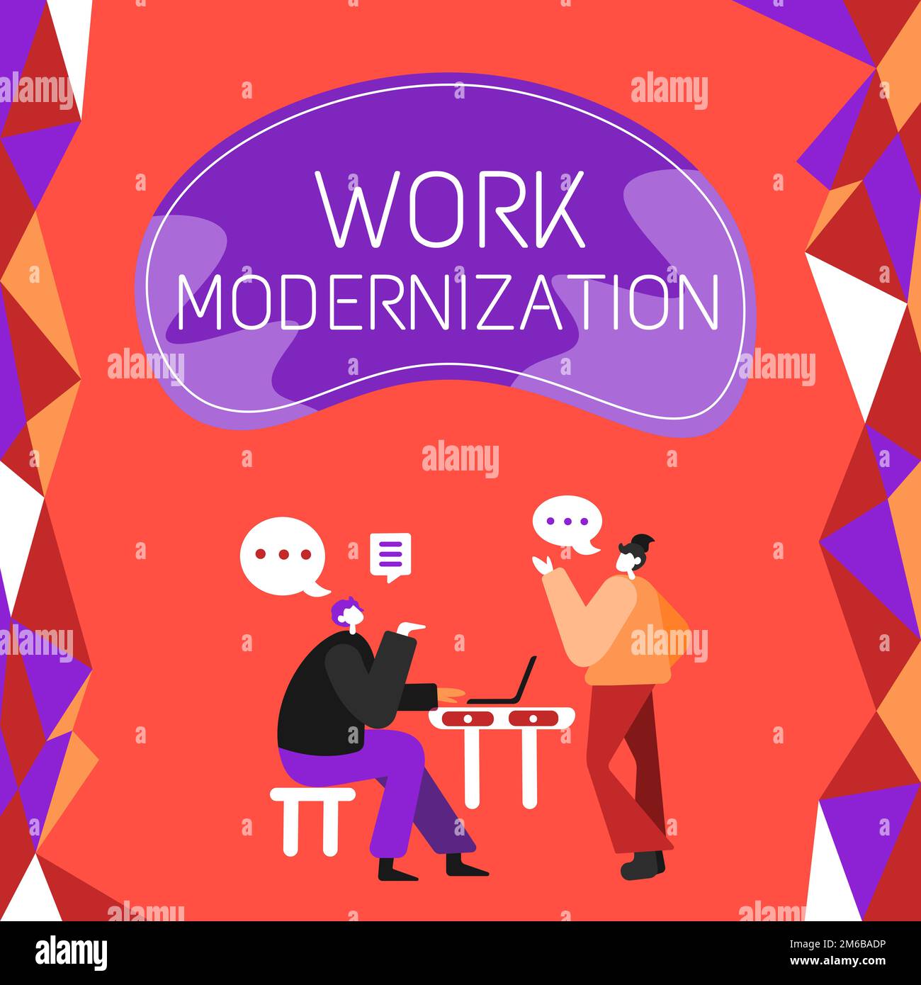 Writing displaying text Work Modernization. Conceptual photo changing ...