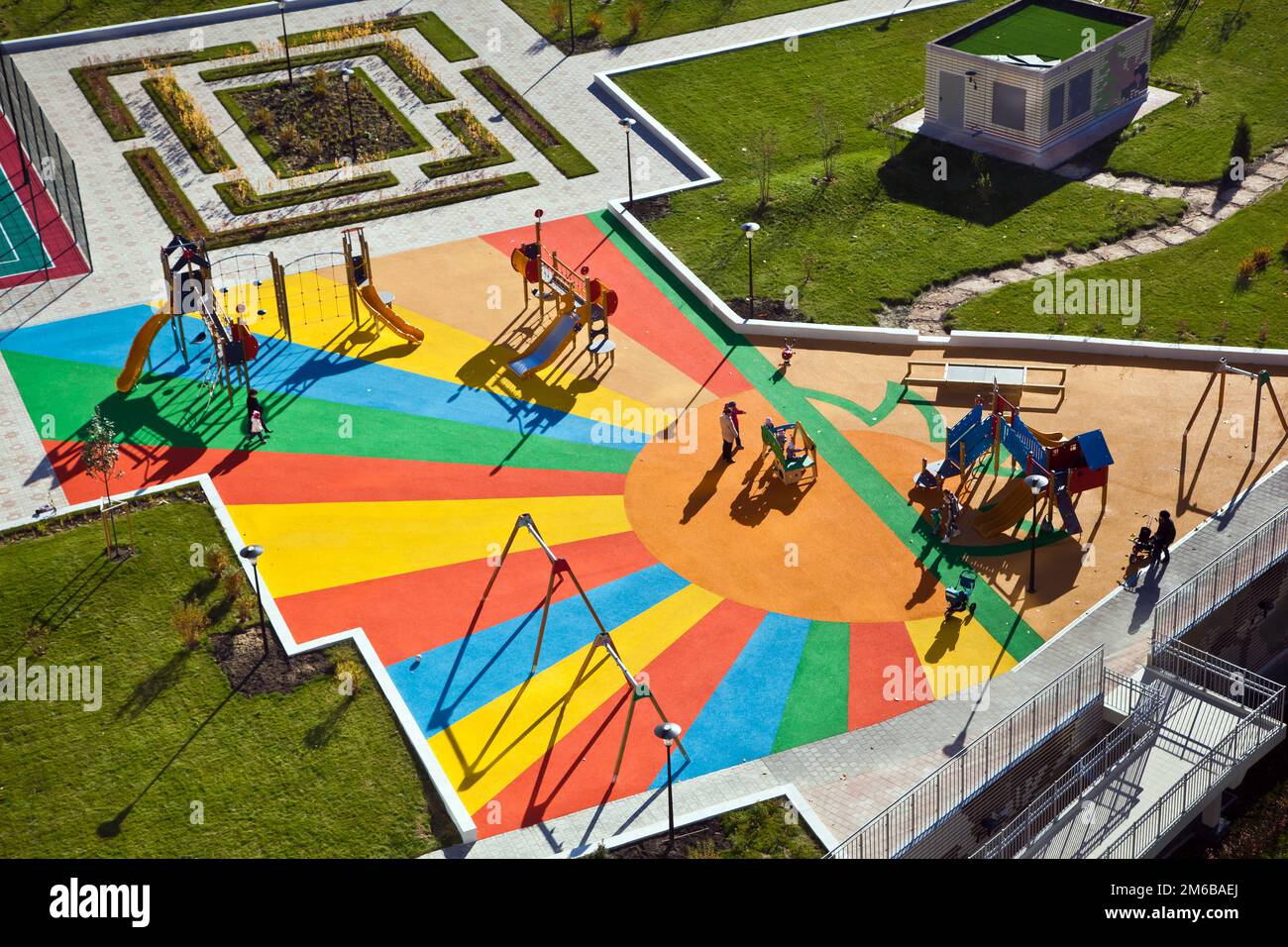 Aerial view of kids playground Stock Photo - Alamy