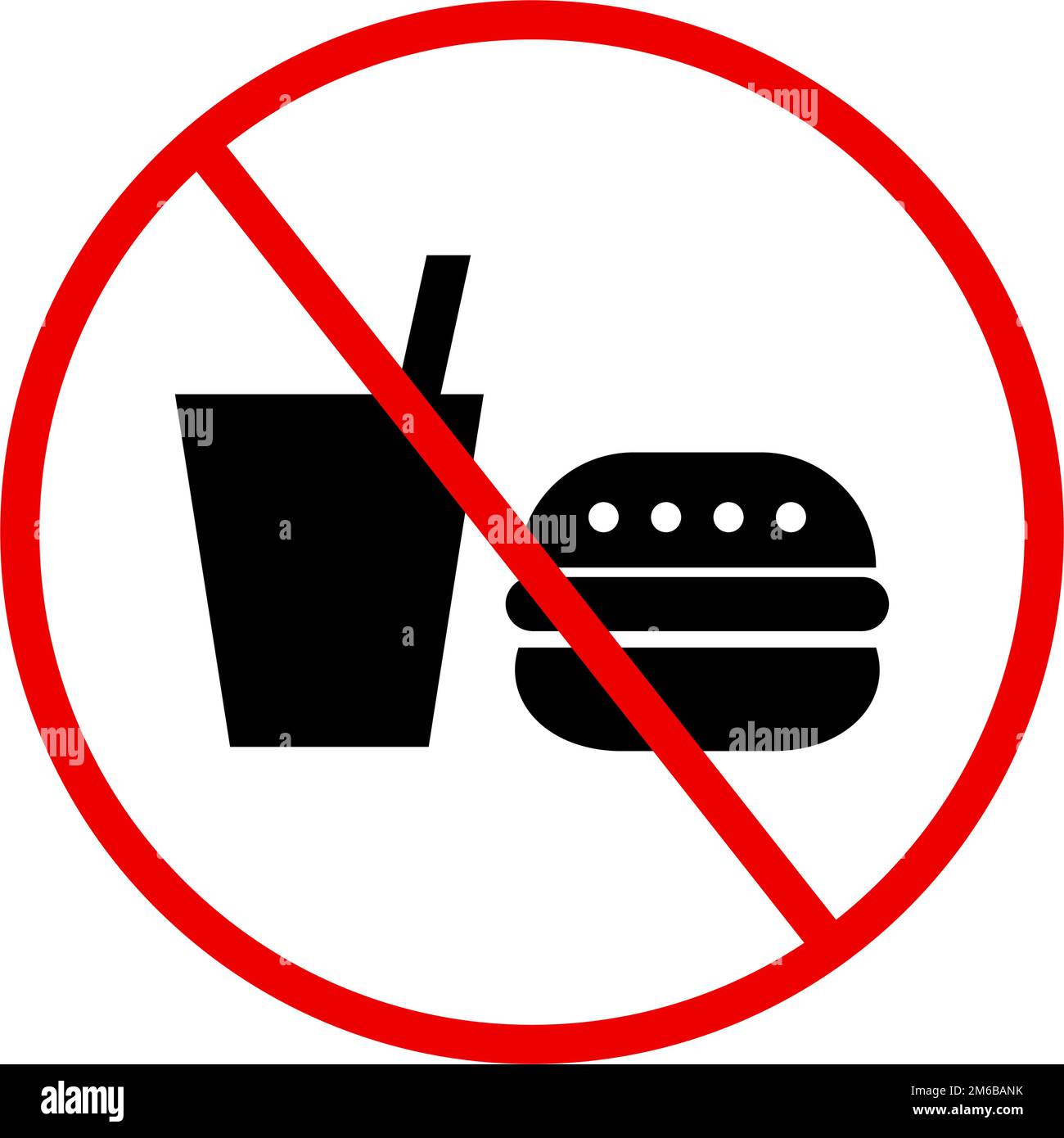 No fast food. Junk food prohibited. Editable vector Stock Vector Image ...