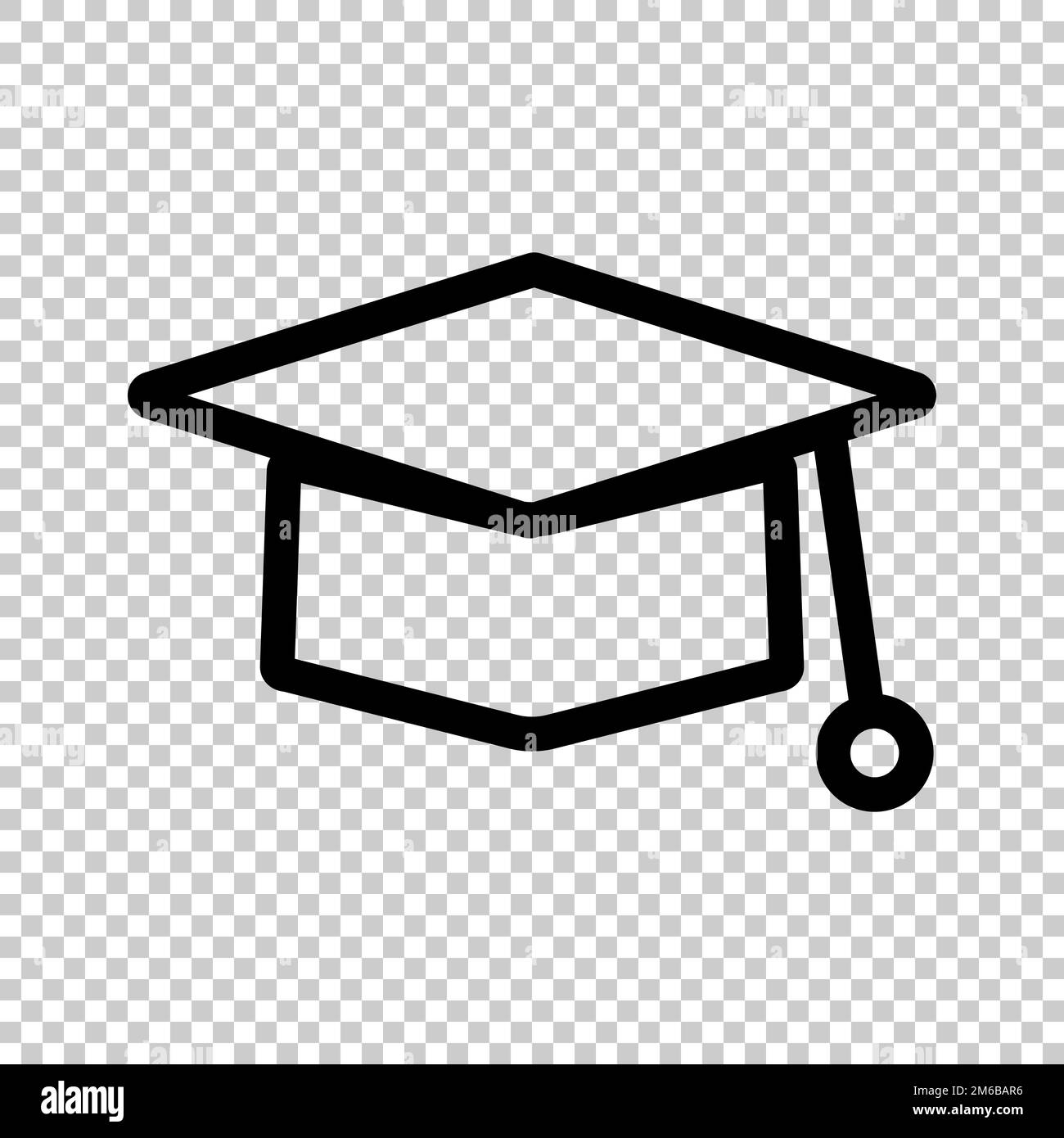 Graduation cap icon isolated on transparent background. Editable vector ...