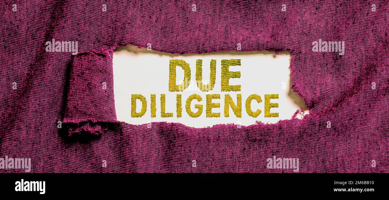 Inspiration showing sign Due Diligence. Business idea avoid harming ...