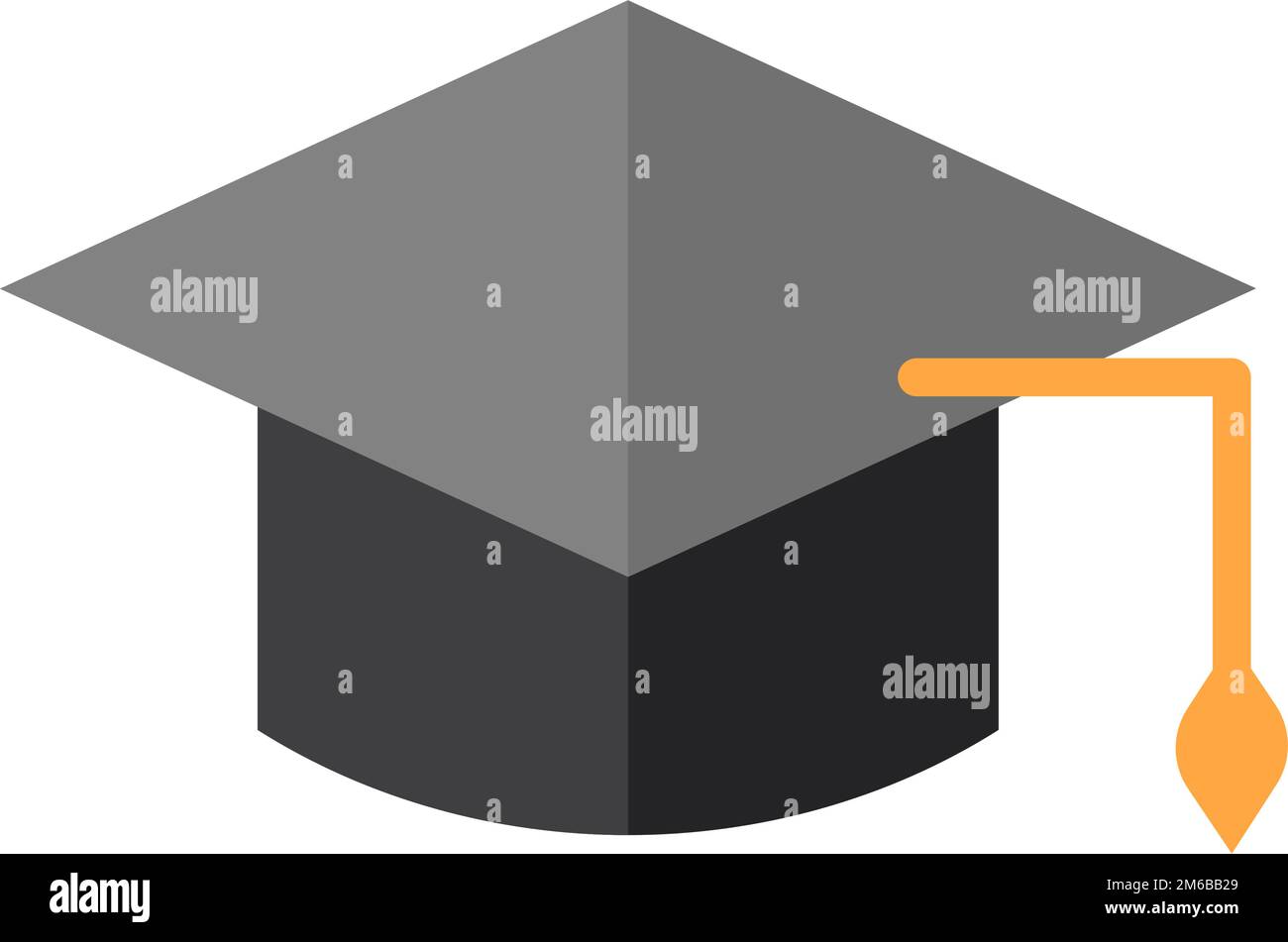 Modern square academic cap. Graduation cap icon. Editable vector Stock ...