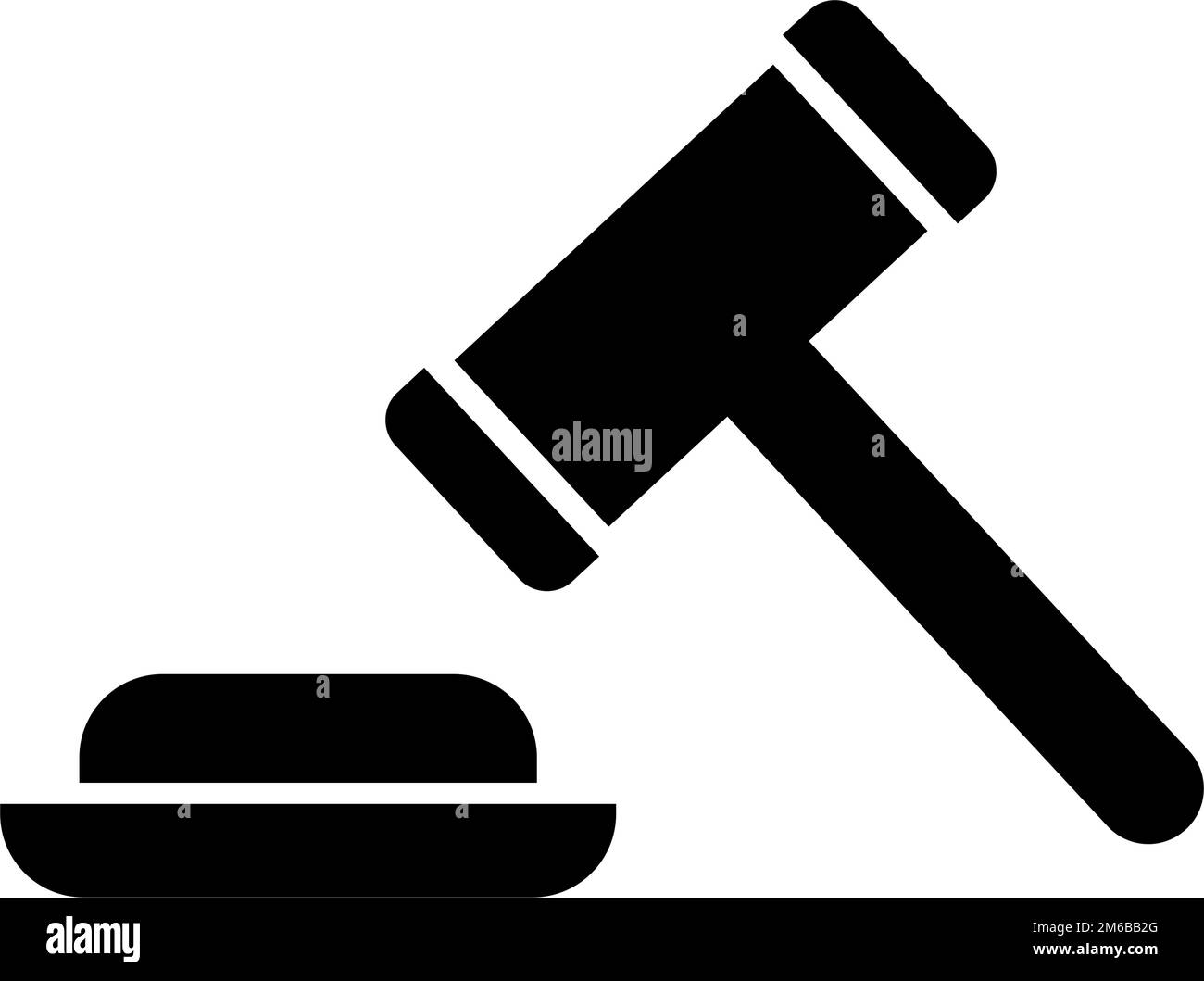 Gavel icon. Trial and law. Editable vector Stock Vector Image & Art - Alamy