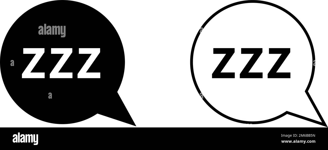 Zzz Speech Bubble Icon Sleep Sign Dream Or Relax Editable Vector