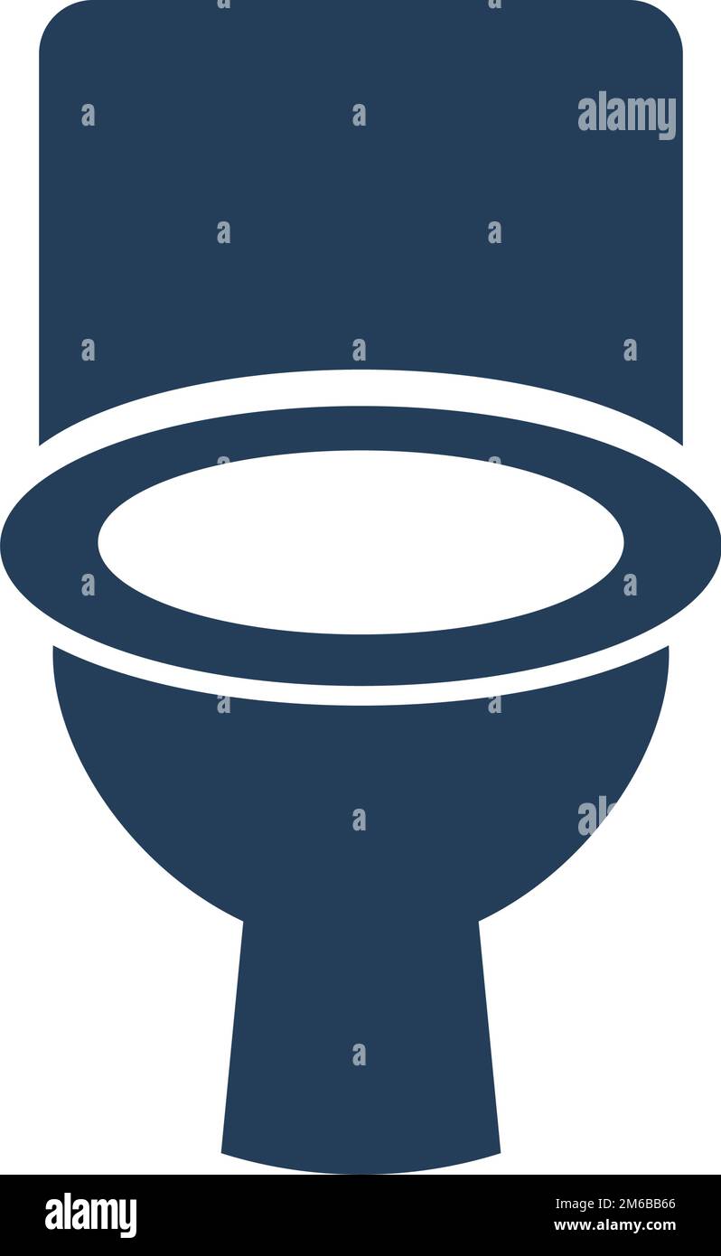 Front toilet silhouette icon. Editable vector Stock Vector Image & Art ...