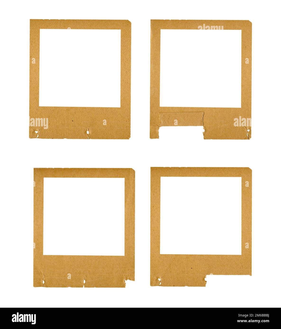 Set of old paper slides on isolated background Stock Photo - Alamy