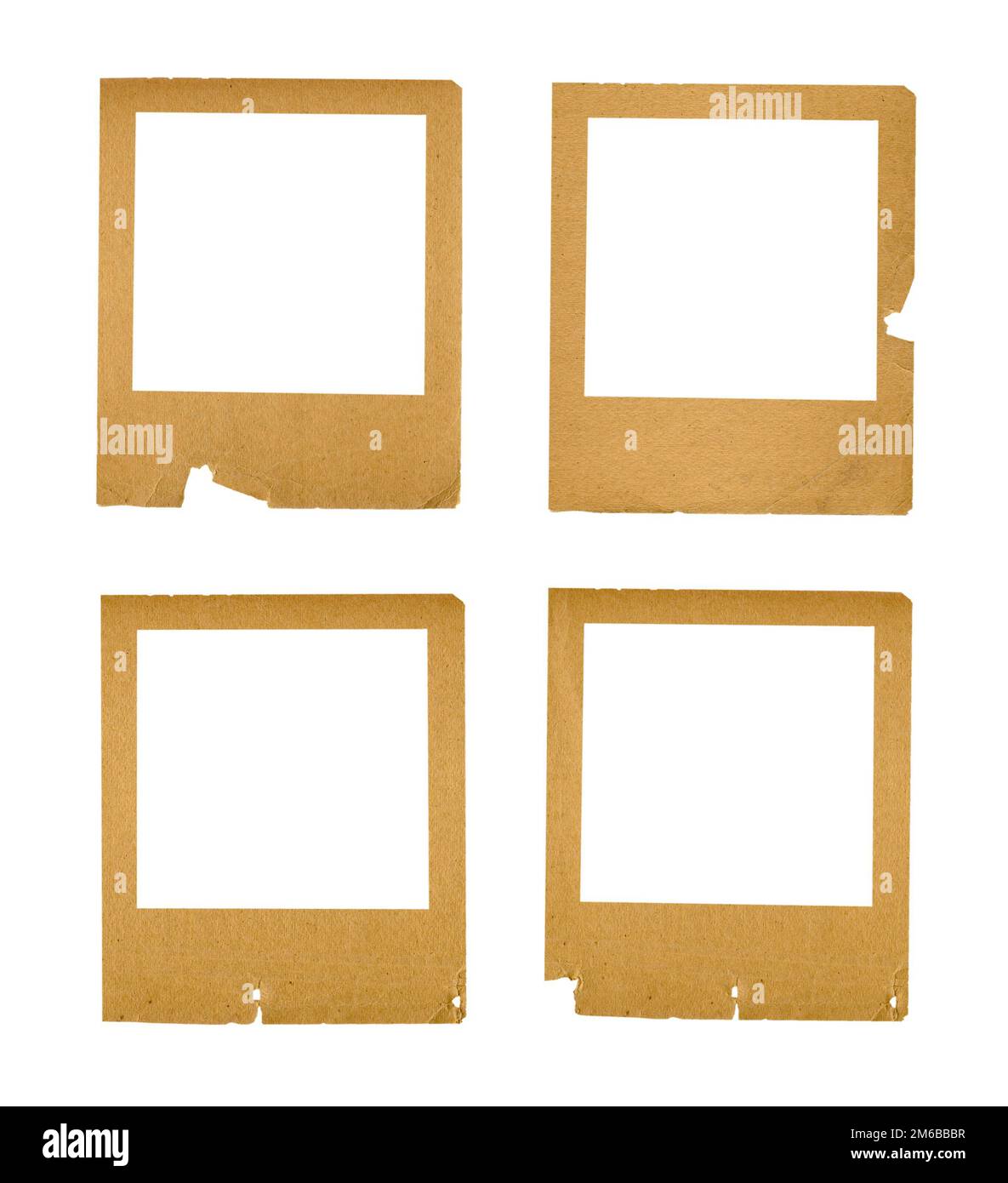 Set of old paper slides on isolated background Stock Photo - Alamy