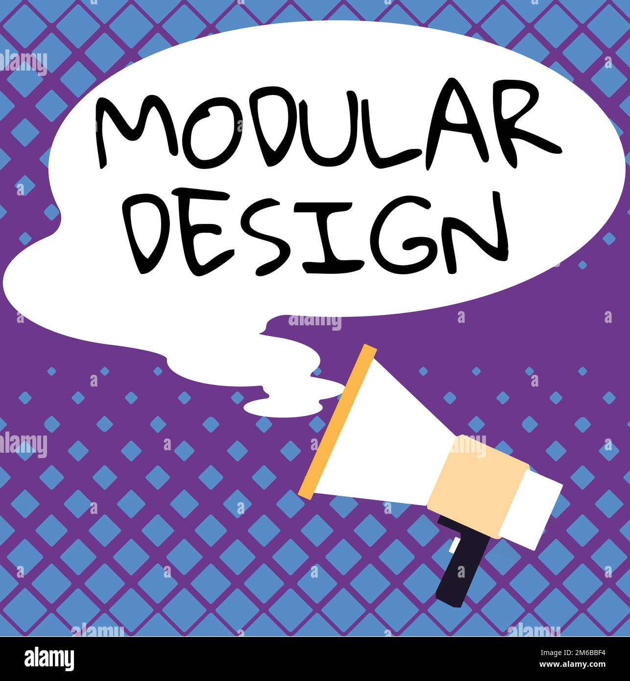 Hand writing sign Modular Design. Internet Concept product designing to ...