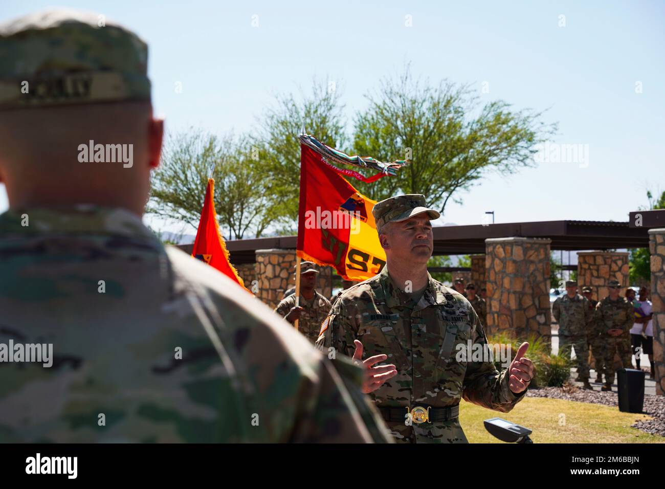 U.S. Army Maj. Gen. Sean C. Bernabe, commanding general of 1st Armored ...