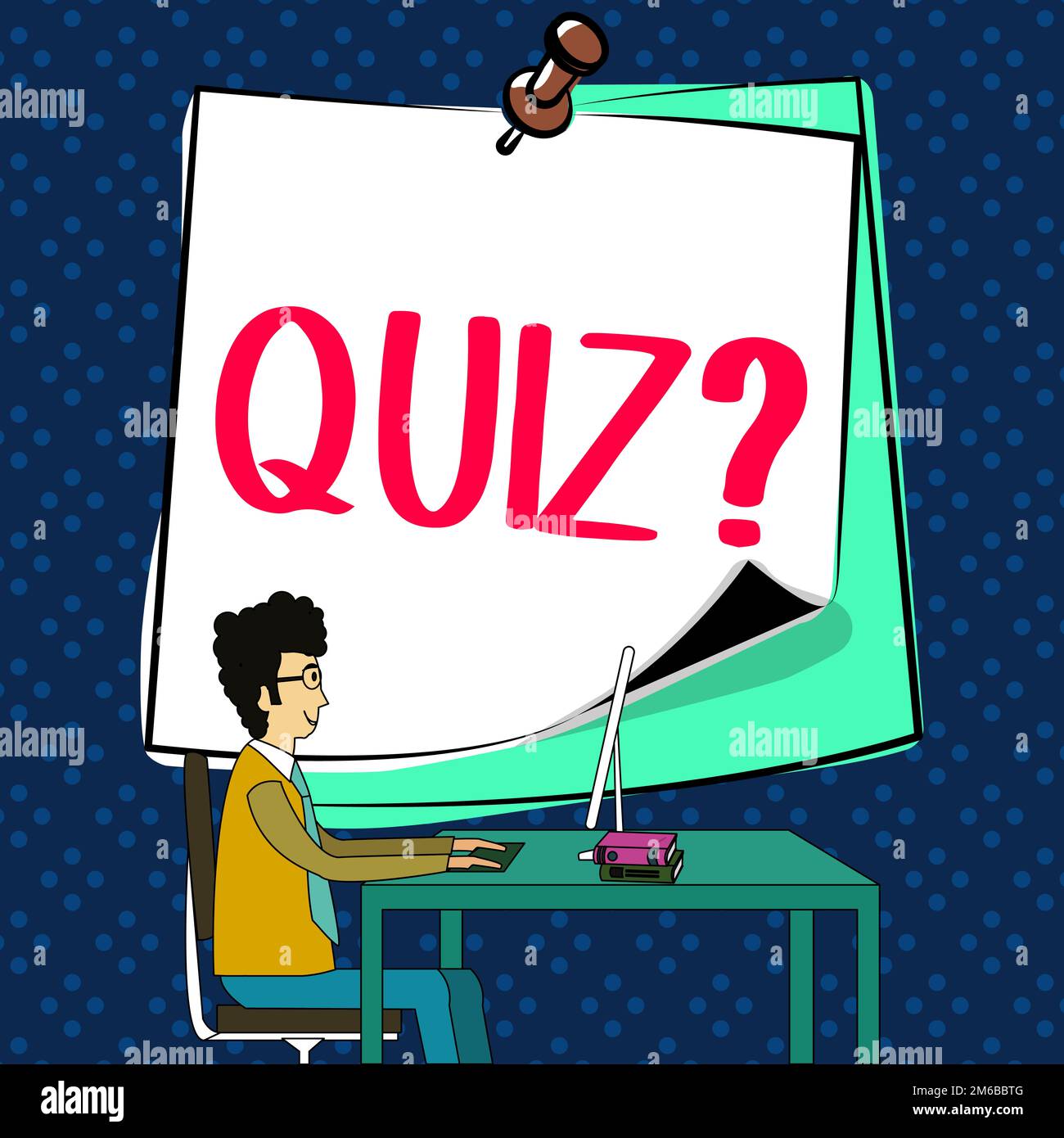Handwriting text Quiz. Business idea Short Tests Evaluation Examination ...