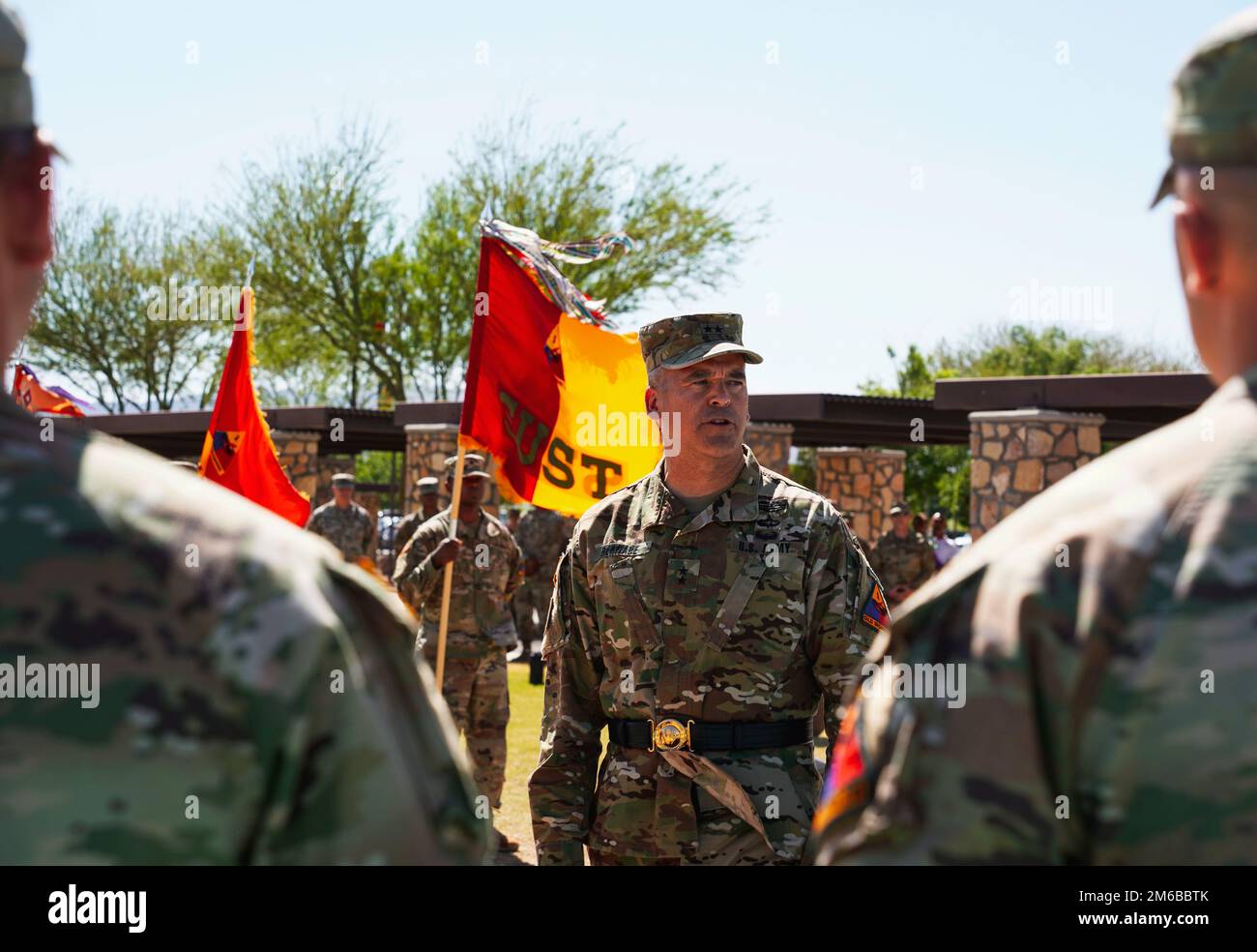U.S. Army Maj. Gen. Sean C. Bernabe, commanding general of 1st Armored ...