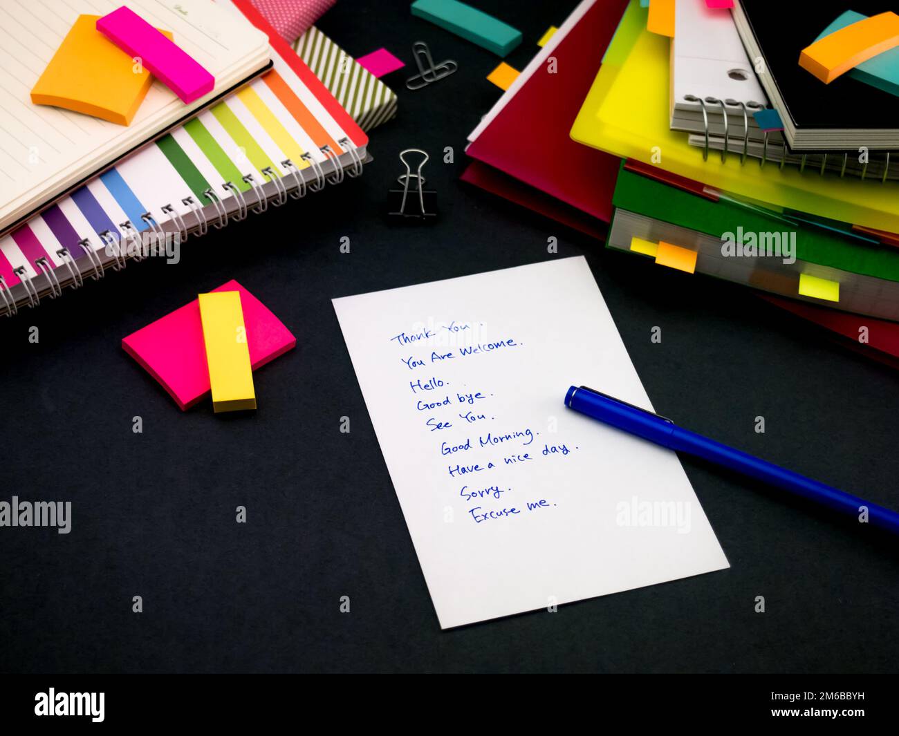 Learning New Language Writing Words Many Times on the Notebook; English ...