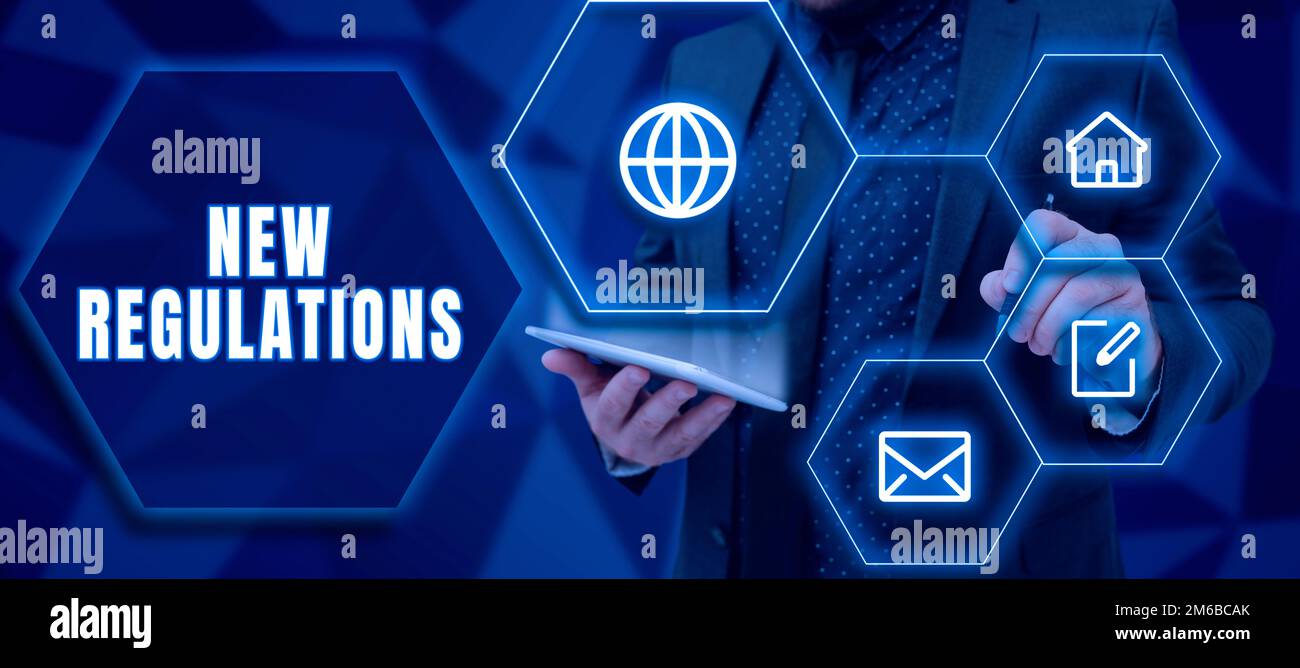 Inspiration showing sign New Regulations. Business concept Regulation ...