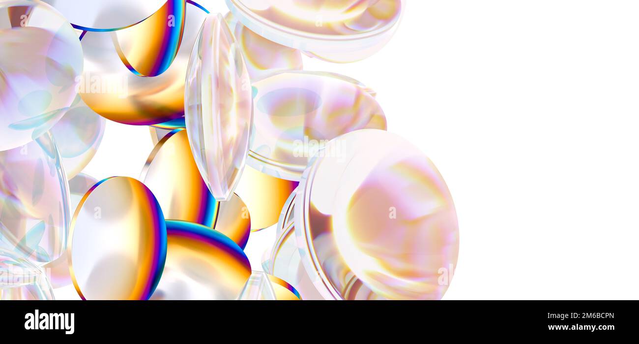 An illustration of the transparent vitamin pills isolated on an empty ...