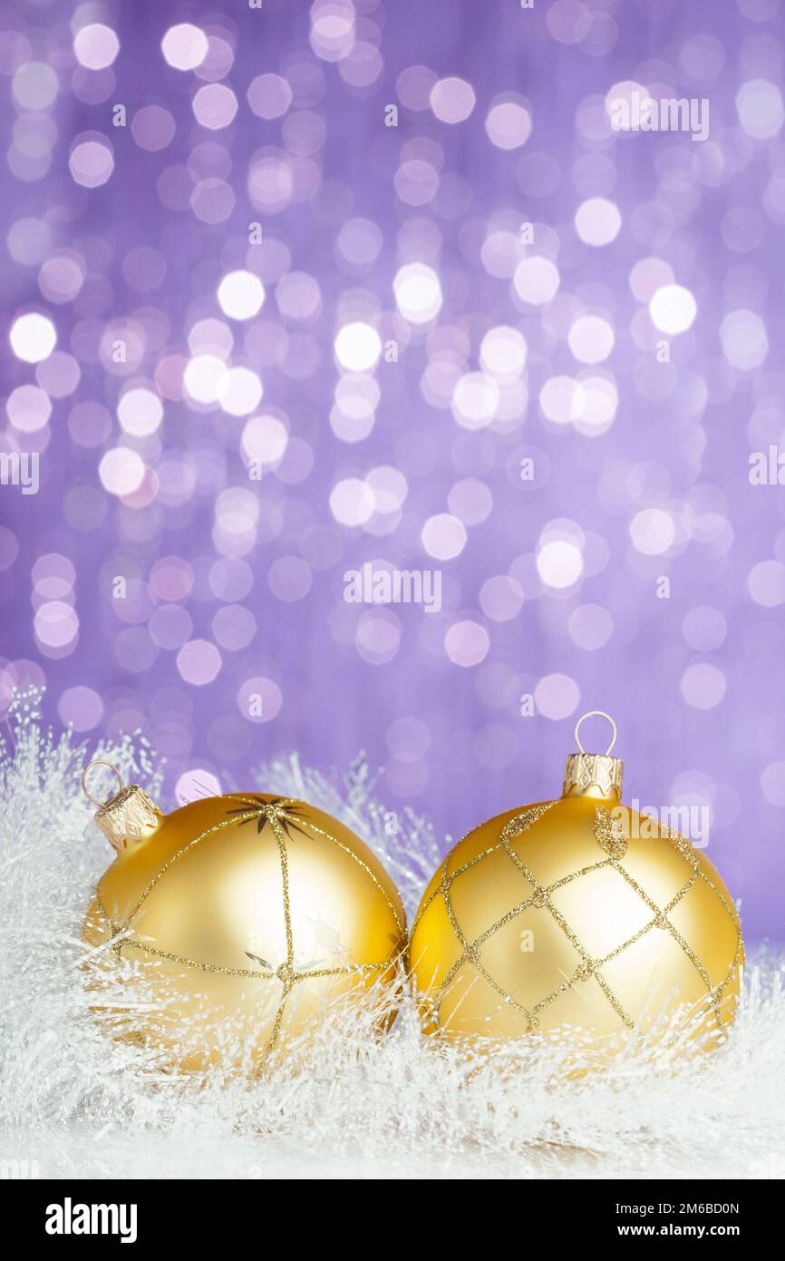 Christmas decoration on sparkles background Stock Photo - Alamy