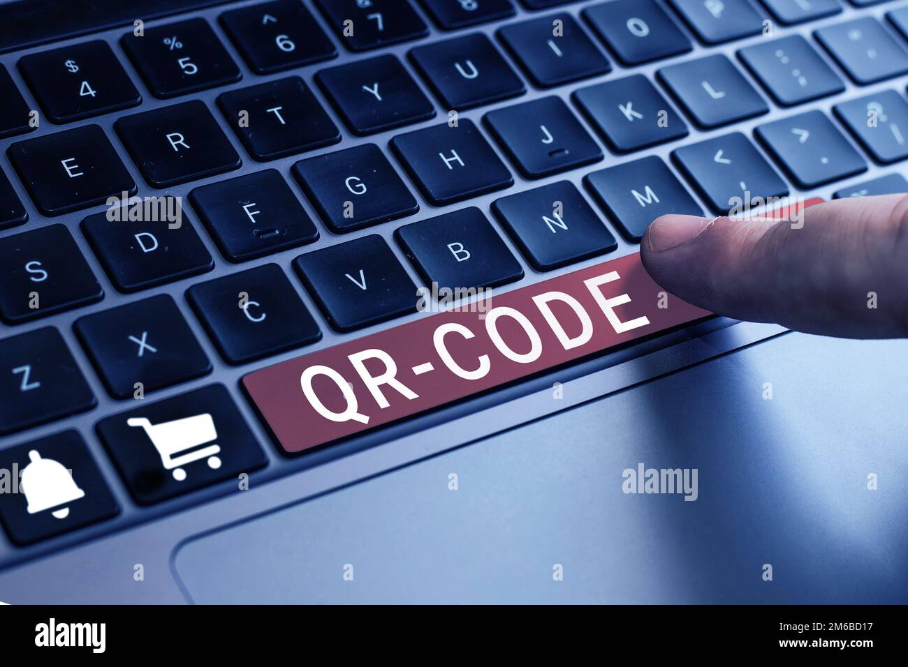 Text showing inspiration Qr Code. Business concept the trademark for a ...