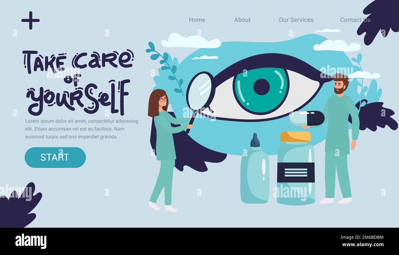 Ophthalmology medicine and optical eyesight examination. Idea of eye ...