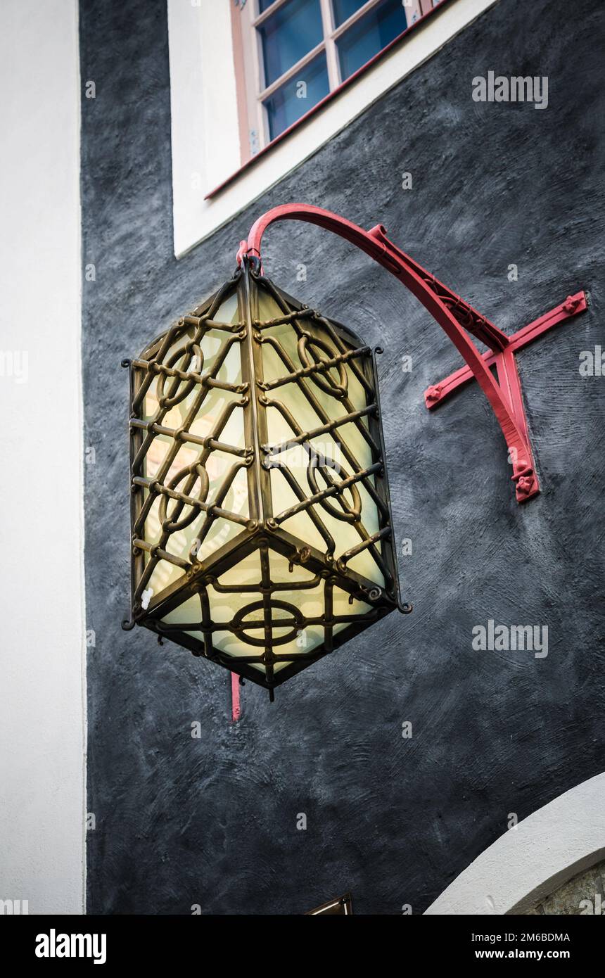Old lantern on a beautiful wall hi-res stock photography and images - Alamy