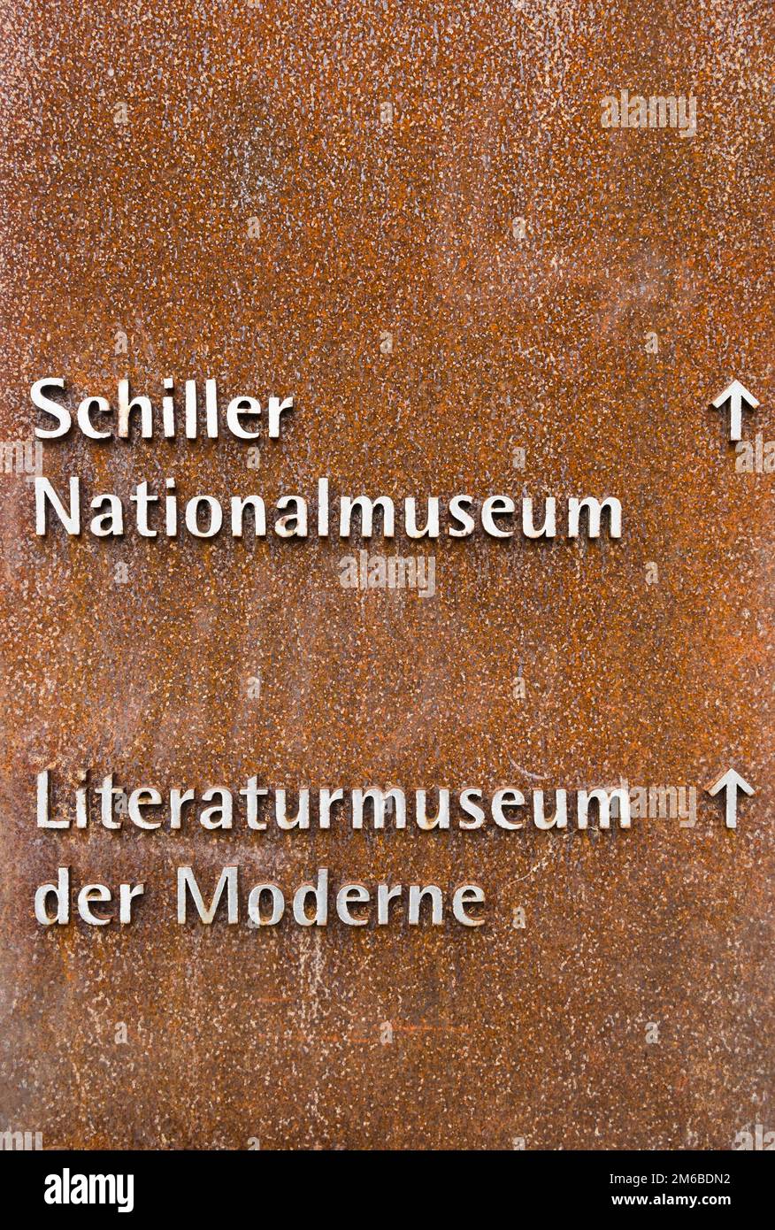 Signpost, schiller national museum, museum of modern literature Stock ...