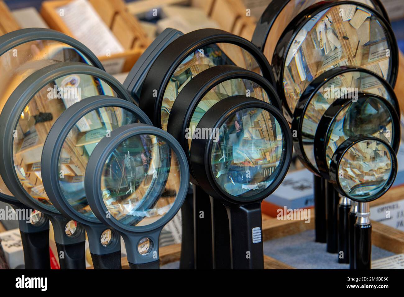 Mirrorings on various magnifying lenses seem like an abstraction ...