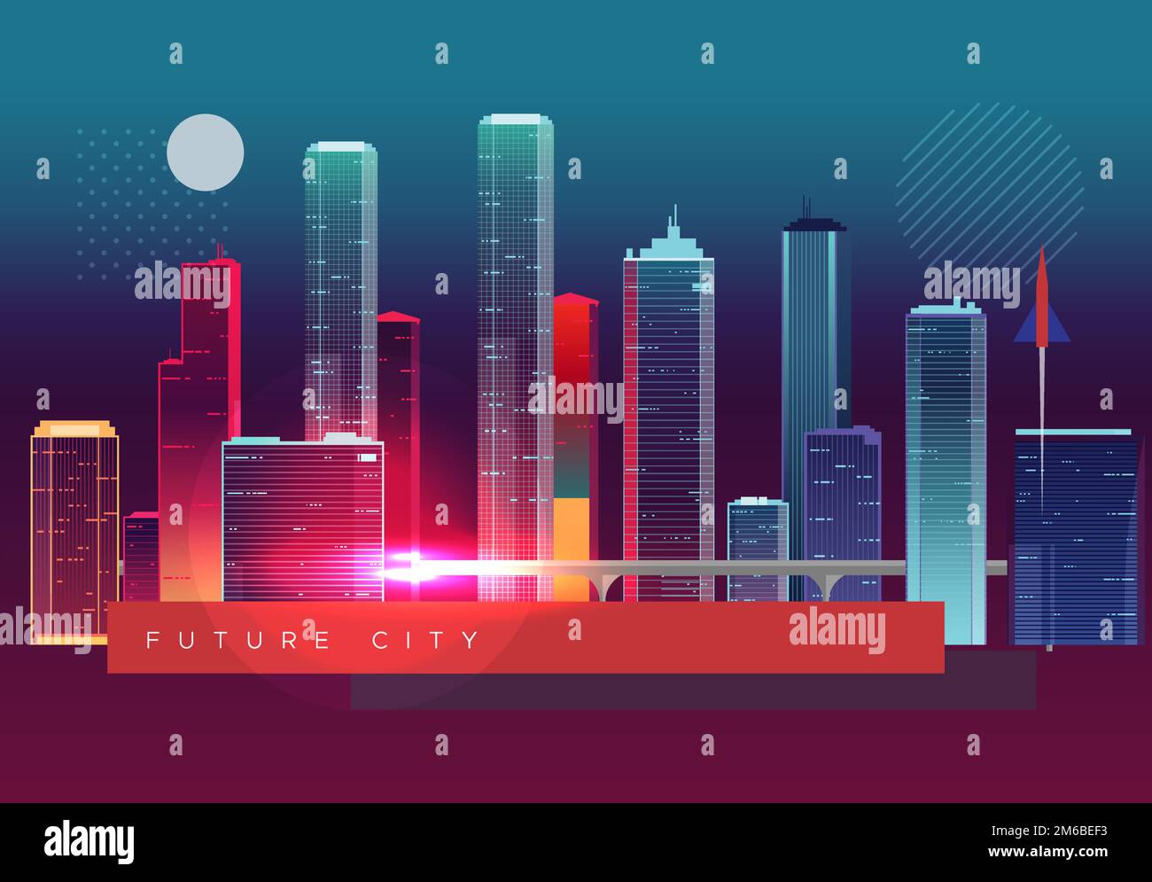 Futuristic City Building Skyline - Stock Illustration as EPS 10 File ...