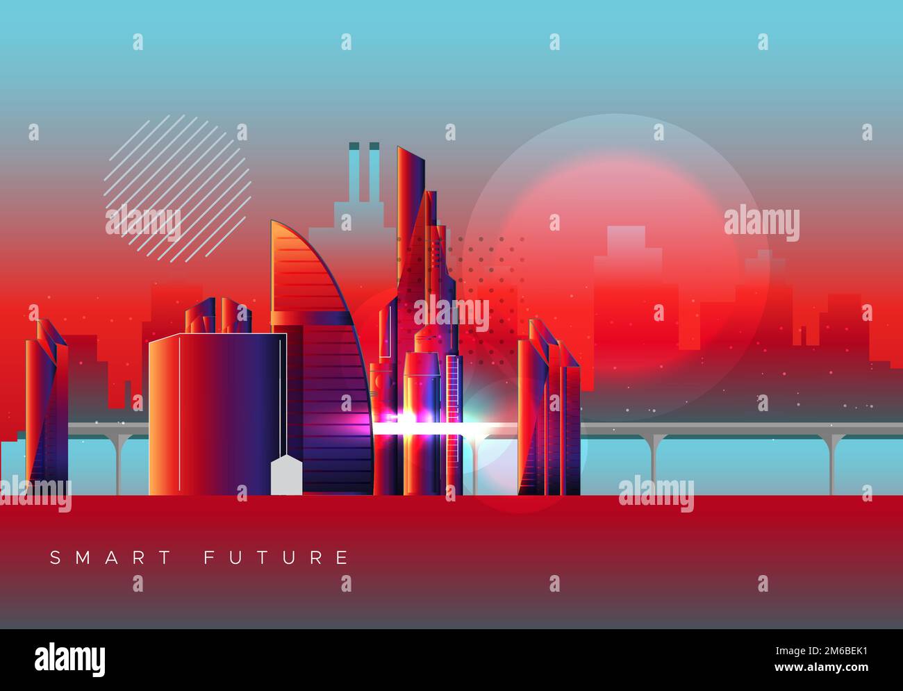 Futuristic City Building Skyline - Stock Illustration as EPS 10 File ...