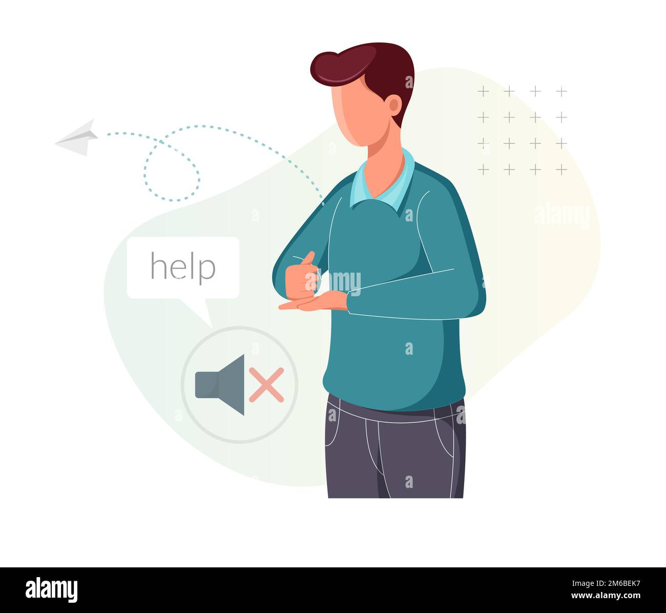 Communication with British Sign Language - Concept Illustration as EPS ...