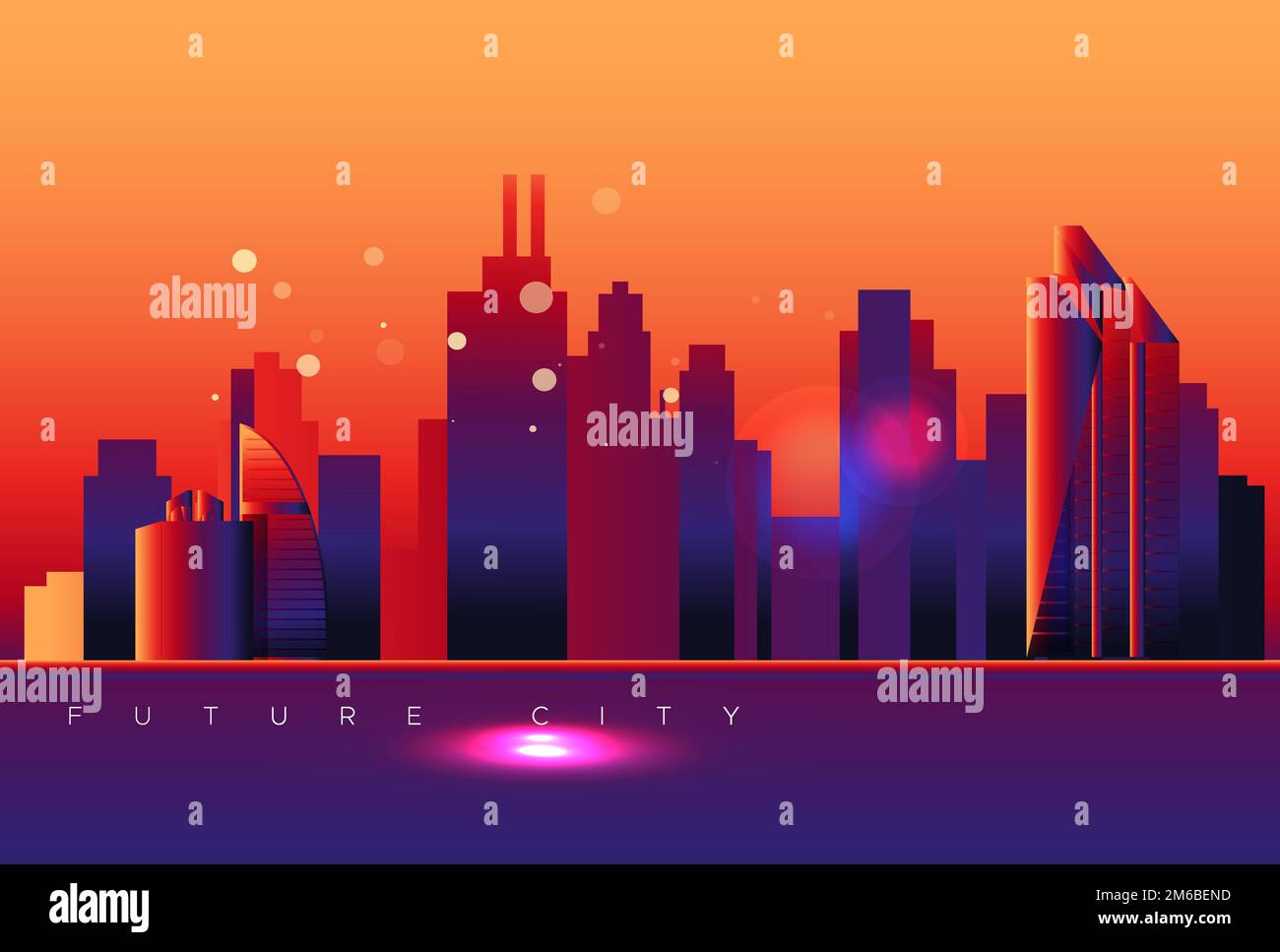 Futuristic City Building Skyline - Stock Illustration as EPS 10 File ...