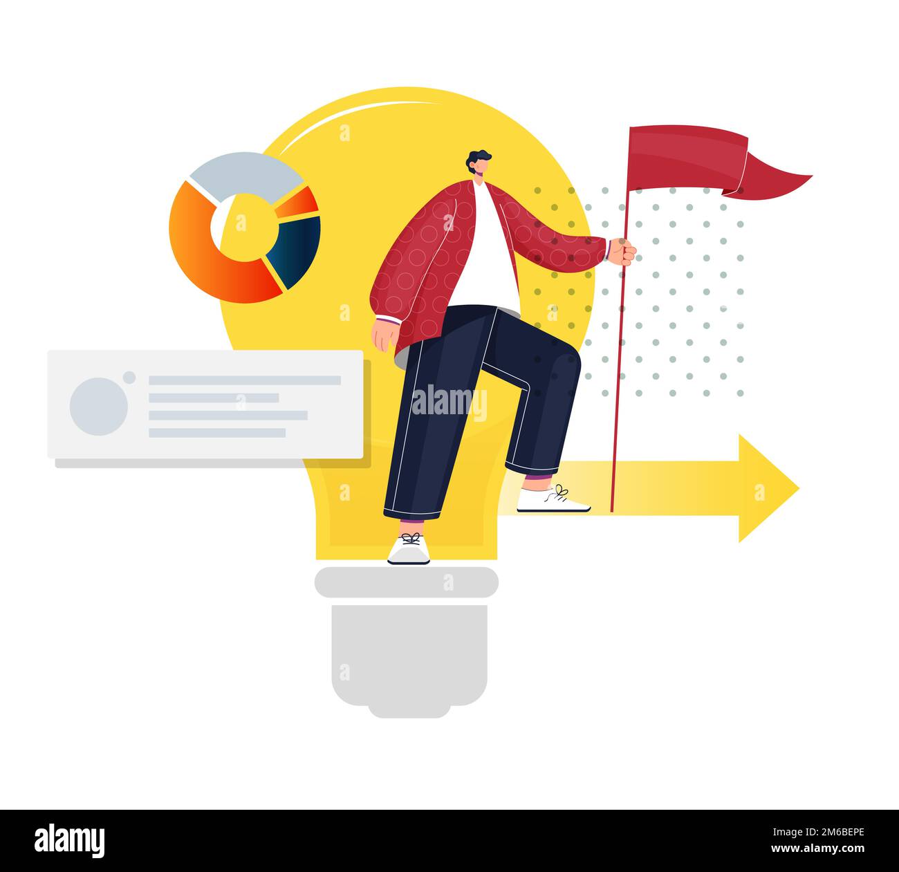 Startup Founder Celebrating Milestone - Stock Illustration as EPS 10 ...