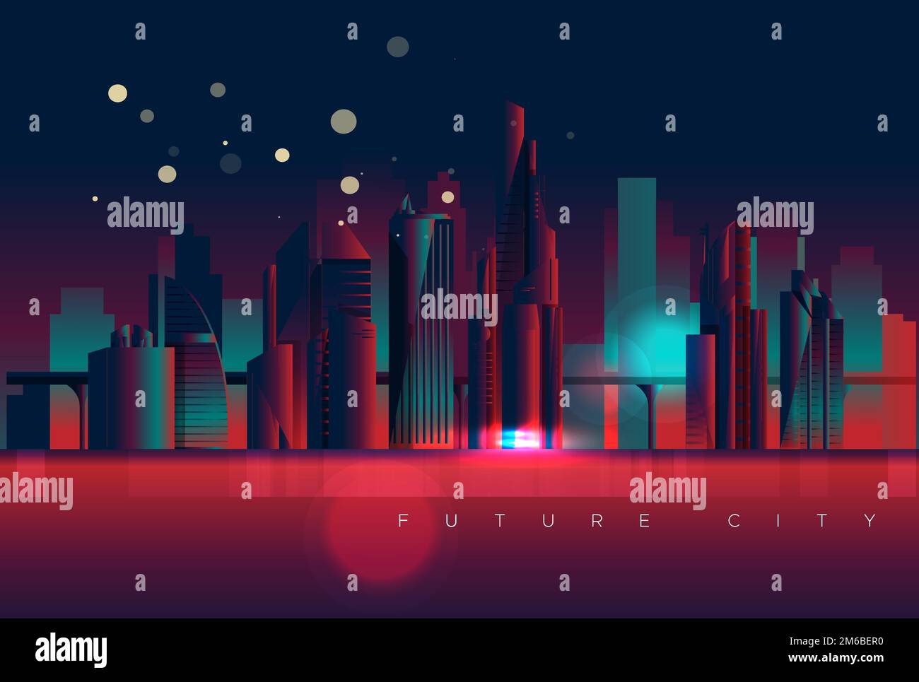 Futuristic City Building Skyline - Stock Illustration as EPS 10 File ...