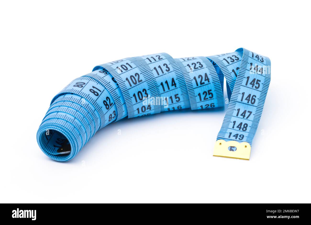 Measuring tape blue rolled hi-res stock photography and images - Alamy