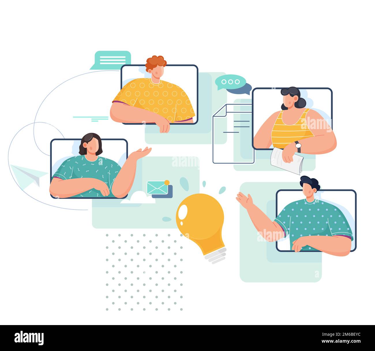 Digital collaboration Stock Vector Images - Alamy
