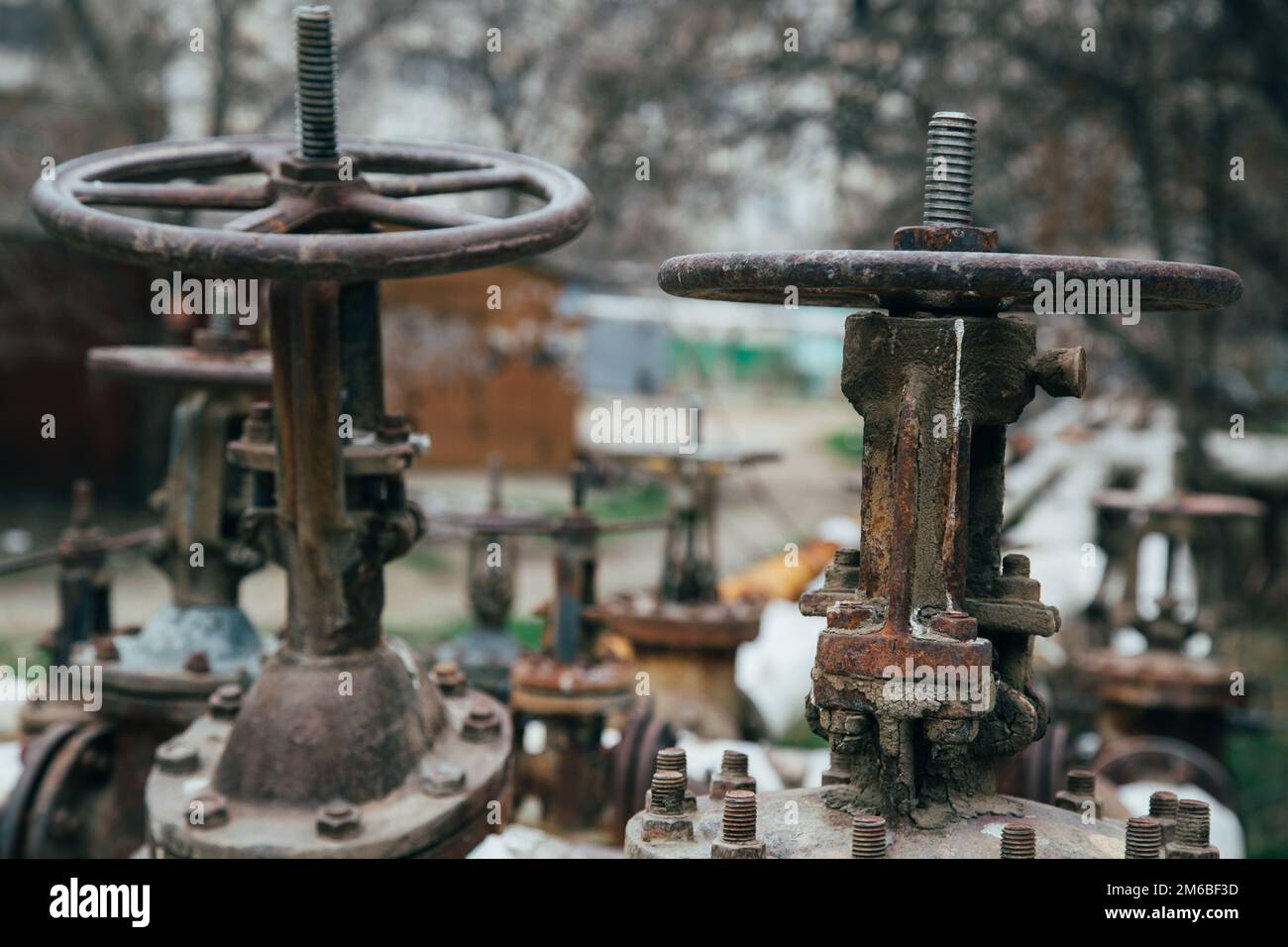 Industrial tap water pipe and valve Stock Photo - Alamy