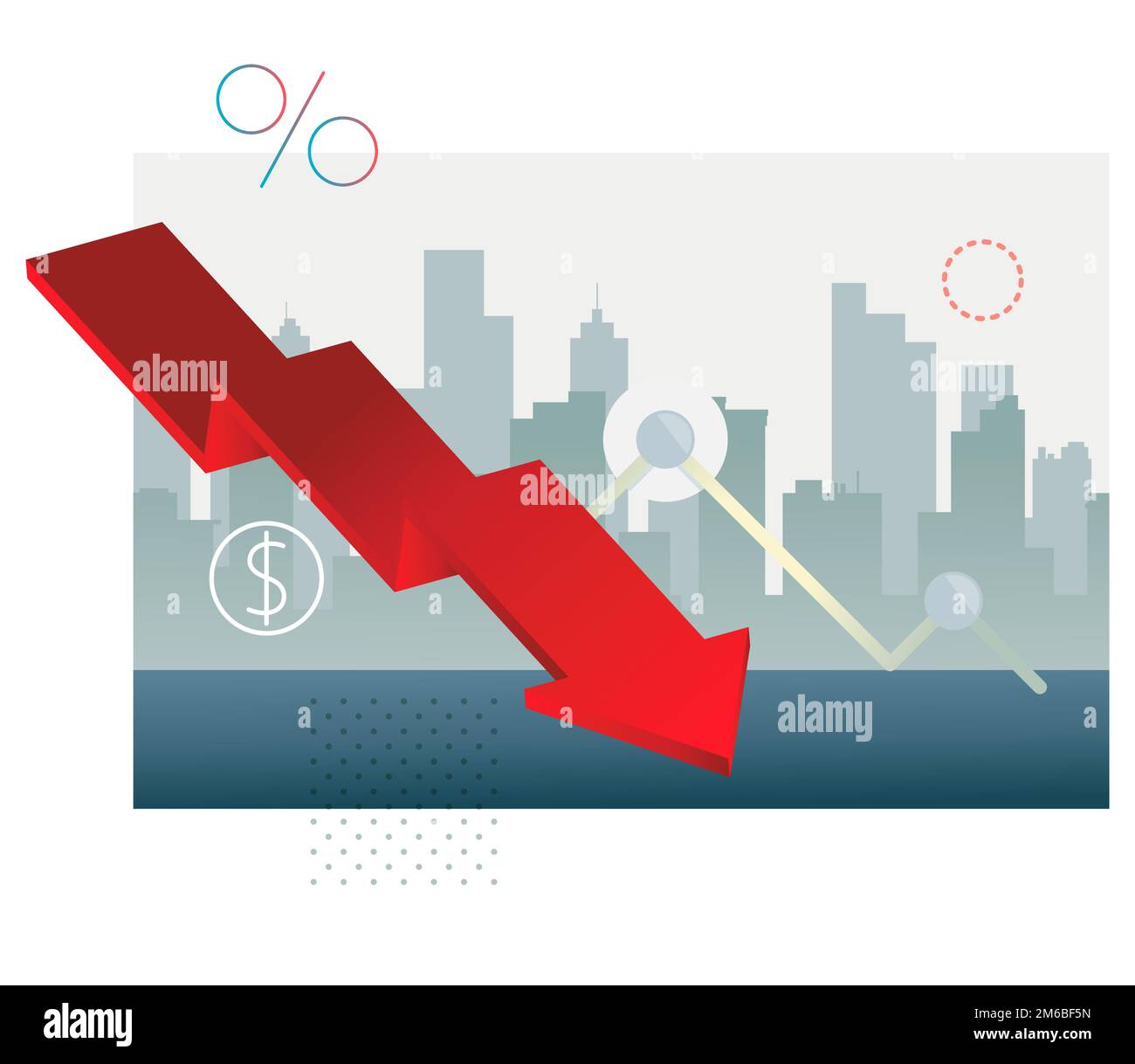 Stock Market Crash - Going South - Stock Illustration as EPS 10 File ...