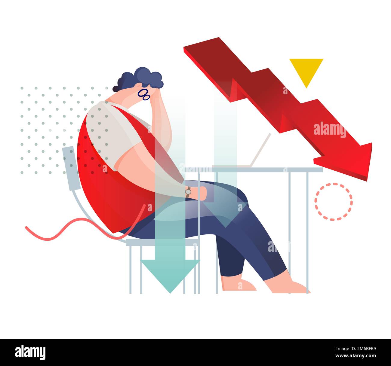 Stock Market Crash - Going South - Stock Illustration as EPS 10 File ...