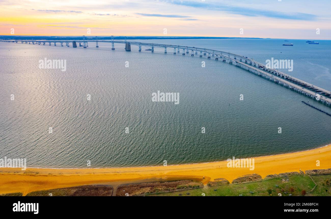 Chesapeake bay bridge aerial view hi-res stock photography and images ...