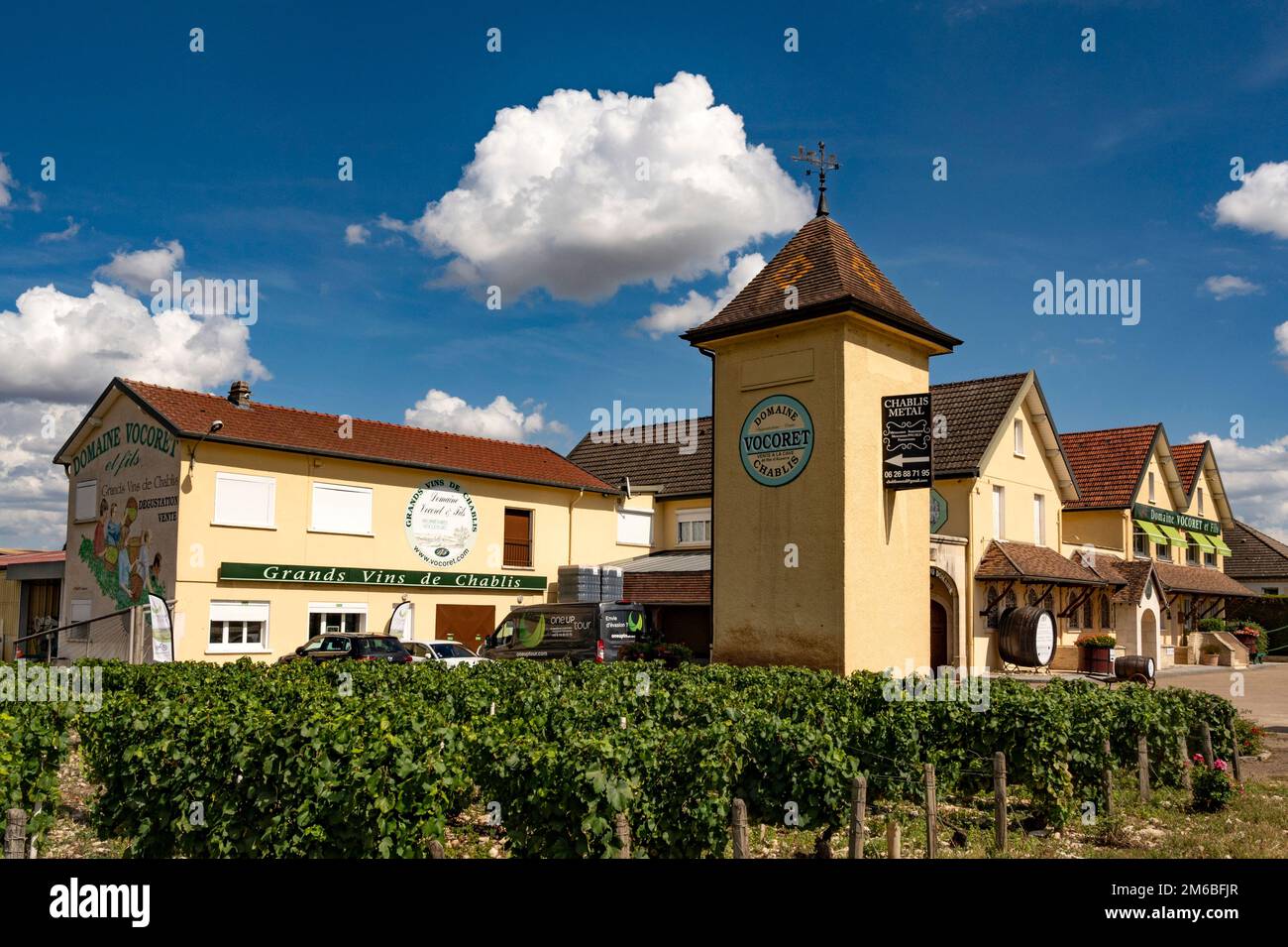 The winery Domaine Vocoret in Chablis, France Stock Photo - Alamy