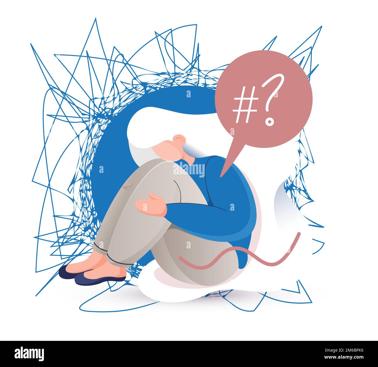 Alzheimer's Disease - Confusion - Forgetfulness - Illustration as EPS ...