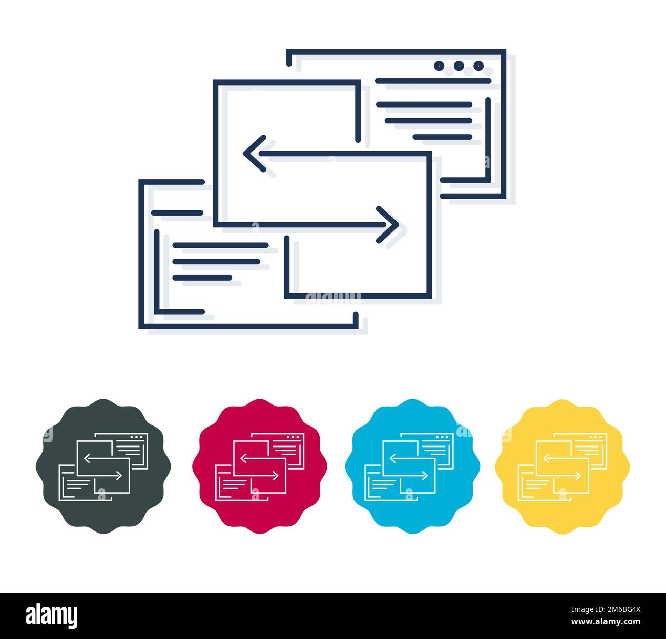 Data migration icon vector vectors hi-res stock photography and images ...