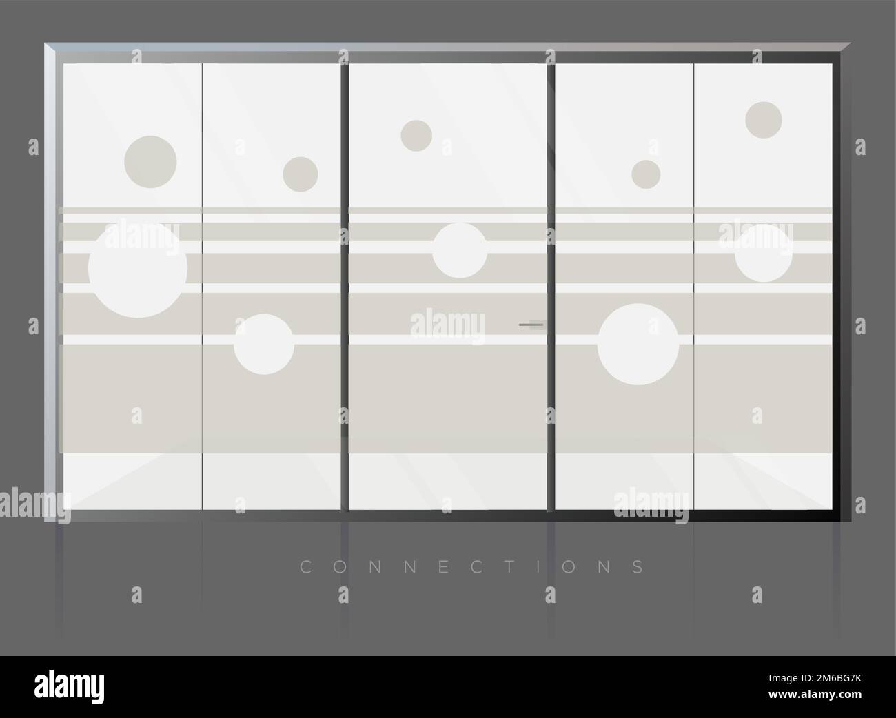 Wall Graphic - Vinyl Frosted Film - Connection Theme - Stock ...