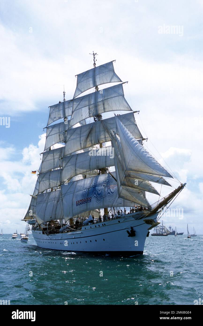 German Navy tall ship Gorch Fock II, Cadiz race start, 2000 Stock Photo ...